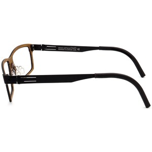 Ovvo Optics Eyeglasses MOD.3046 Wood Grain Matte Black Rectangular ...