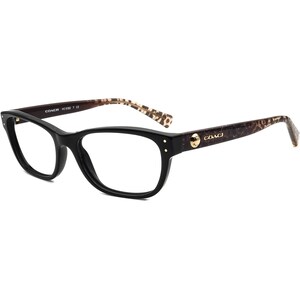 Coach Women's Eyeglasses HC 6082 5353 Black/wild Beast Horn Rim Frame ...