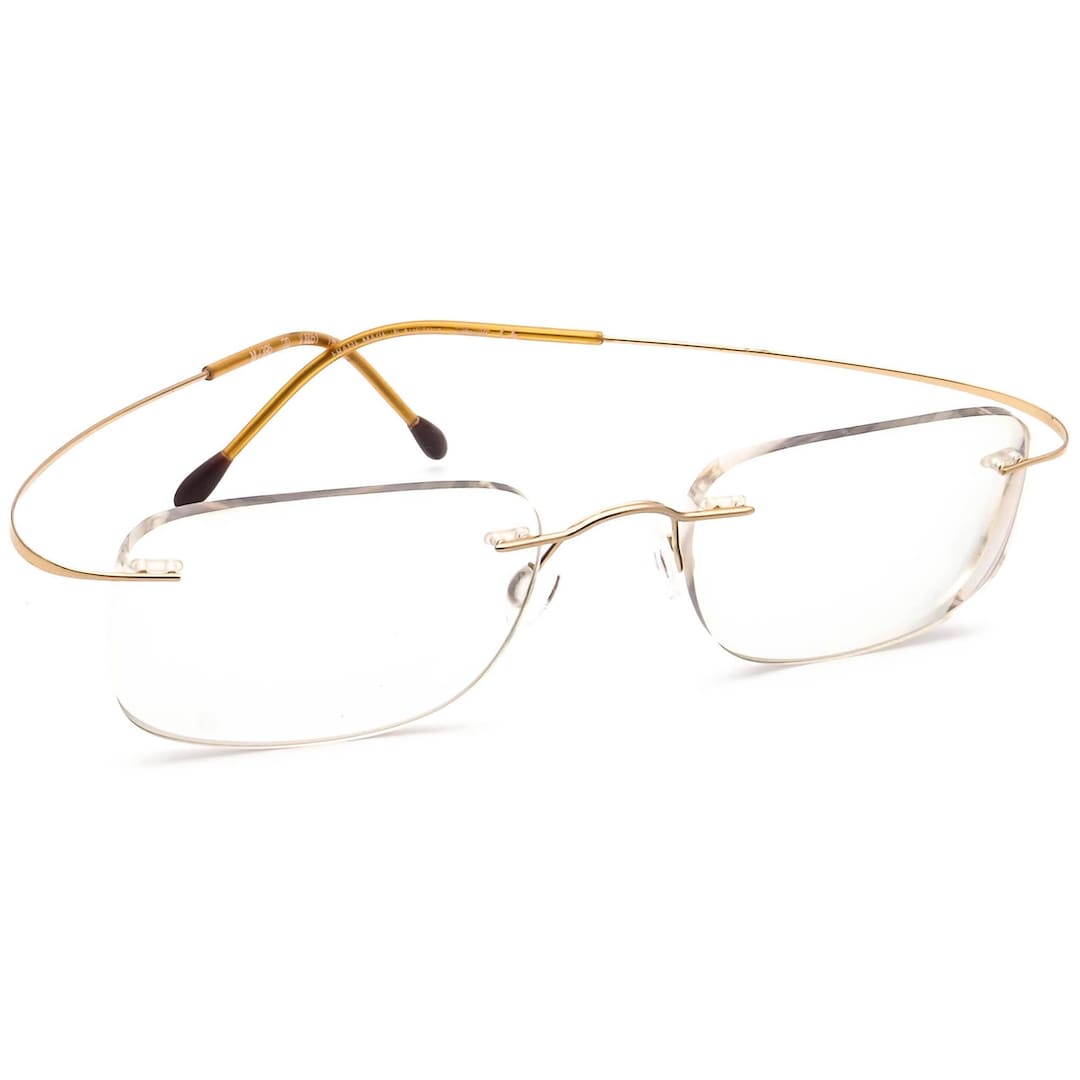 Silhouette Eyeglasses M 7395 /20 V 6051 Titan Polished Gold Square ...