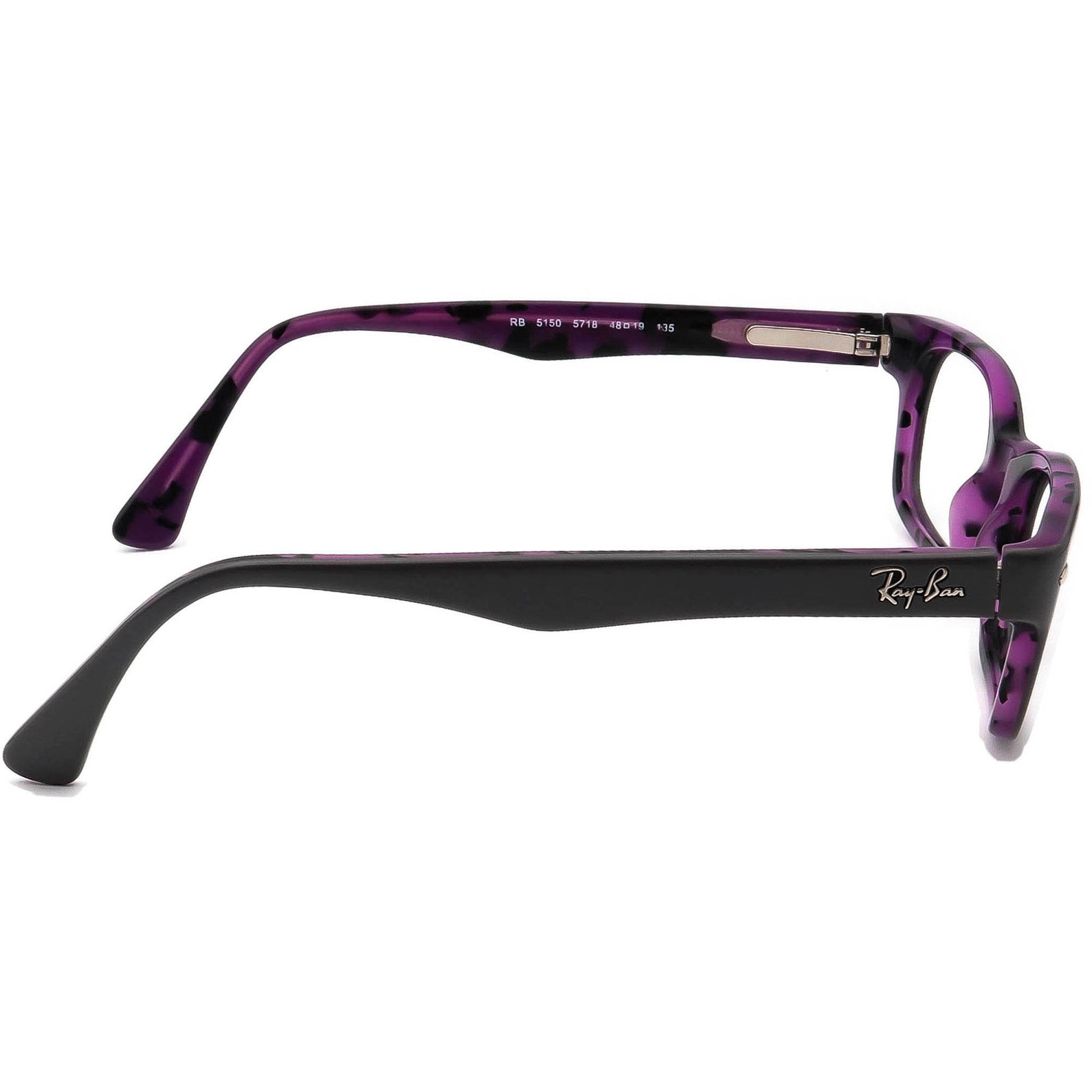 Ray-ban Eyeglasses RB5150 5718 Gray on Purple Tortoise Horn Rim Frame ...