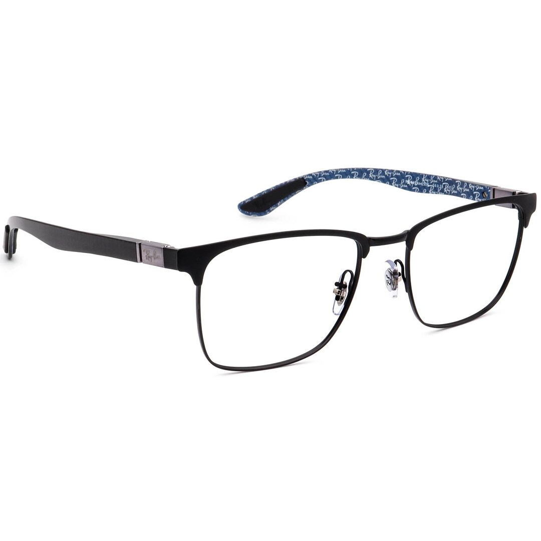 Ray-ban Men's Eyeglasses RB 8421 2904 Carbonfiber Black Square Frame 54 ...