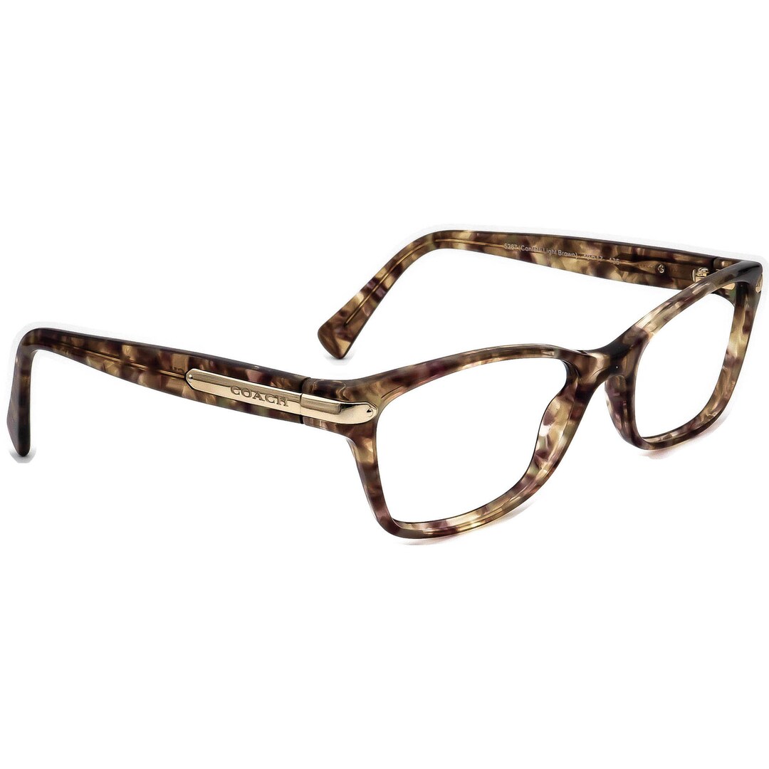 Coach Eyeglasses HC 6065 5287 Confetti Light Brown B-shape Frame 4917 ...