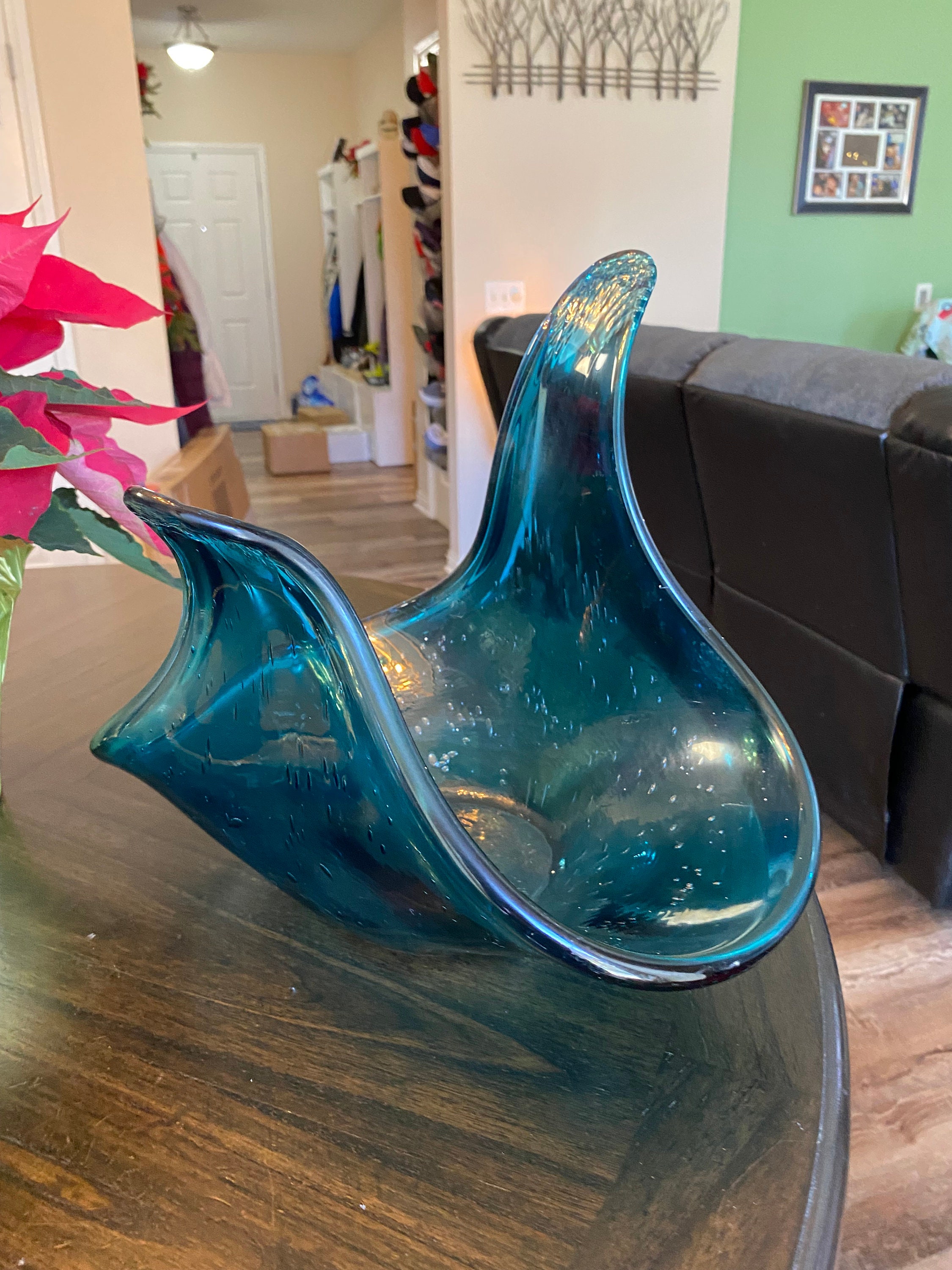 Rare Vintage Italian Blown Glass Wave Sculpture - Etsy