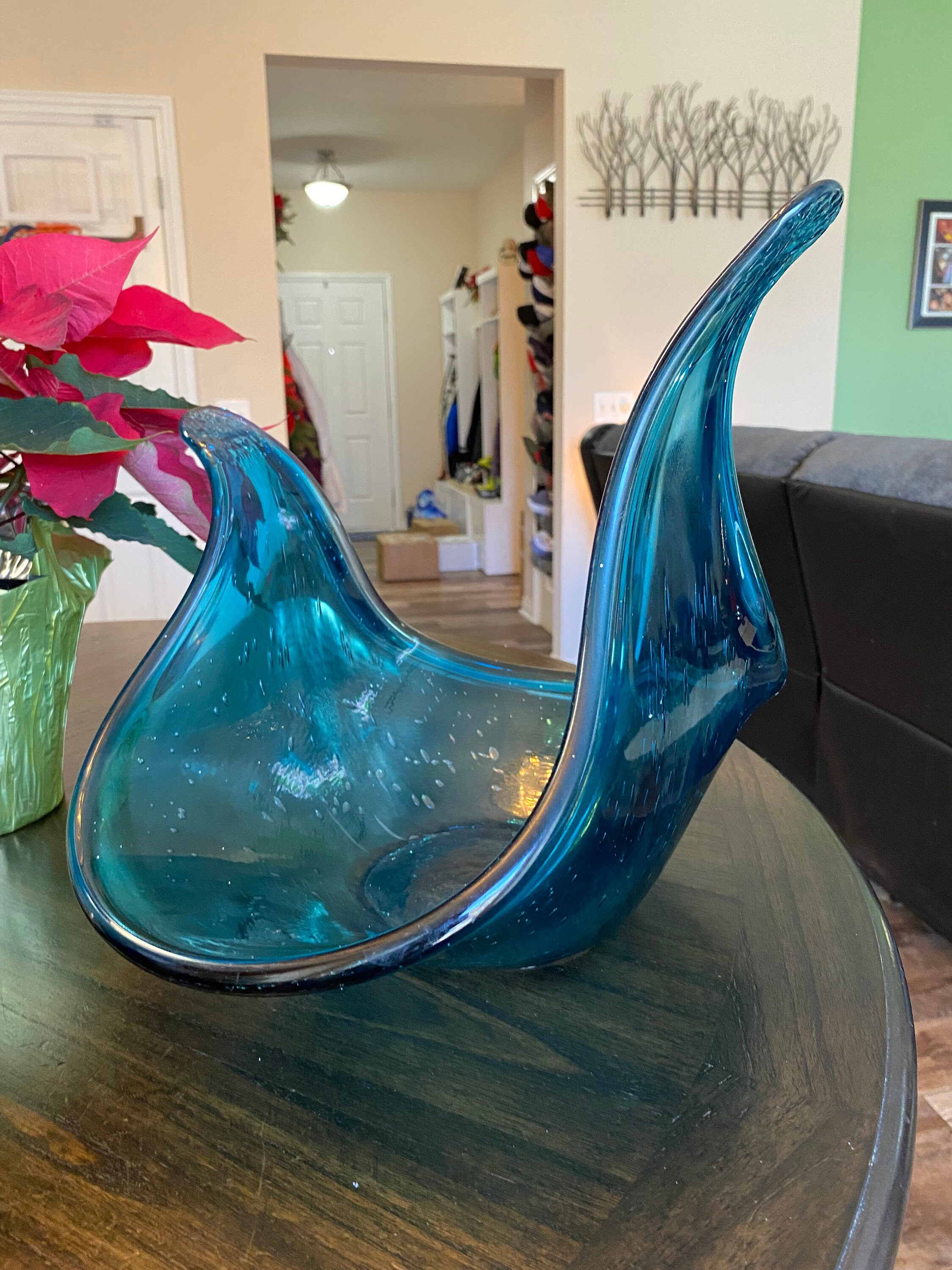 Rare Vintage Italian Blown Glass Wave Sculpture - Etsy