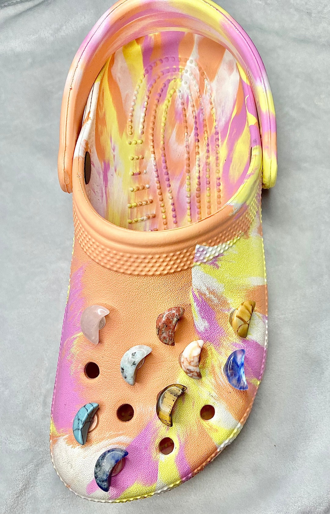 Moon Stone Clog Charms, Moon Shoe Charms, Clog Charms, Clog Plugs, Moon ...
