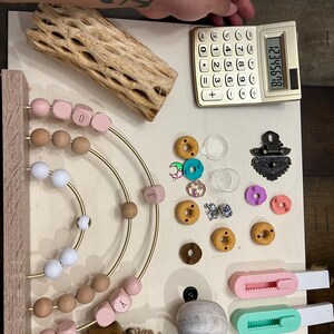 Wooden Pastel Colored Fidget Board, Handmade Fidget Board, Heavy Duty ...