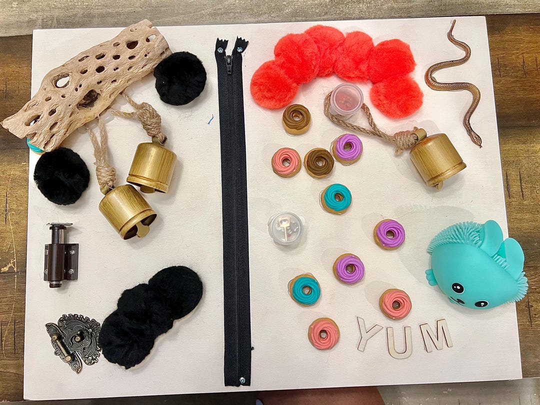 Wooden Colorful Fidget Board, Handmade Fidget Board, Heavy Duty Fidget ...