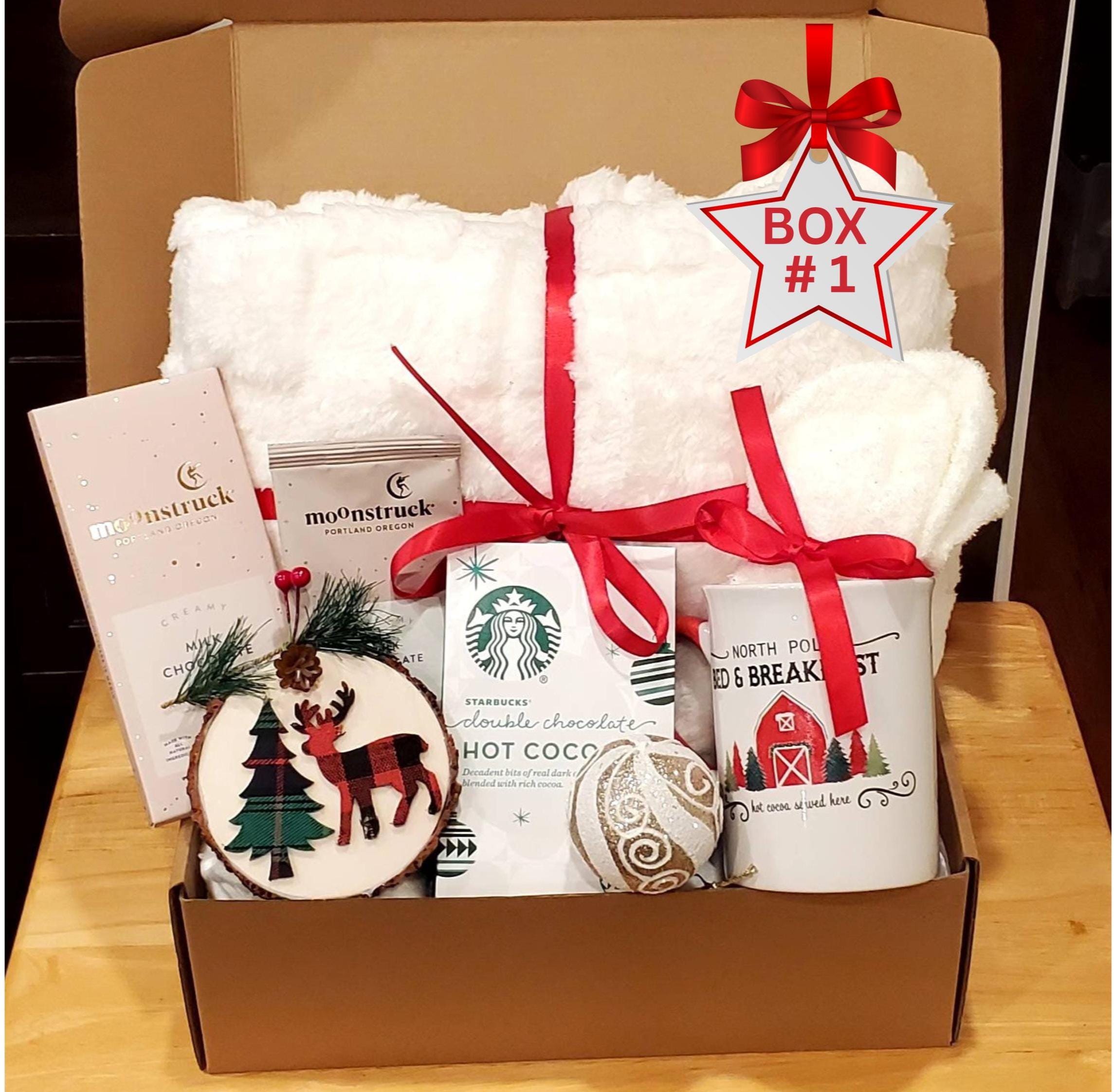 Christmas Gift Basket for Women, Holiday Cozy Care Package for Friend ...