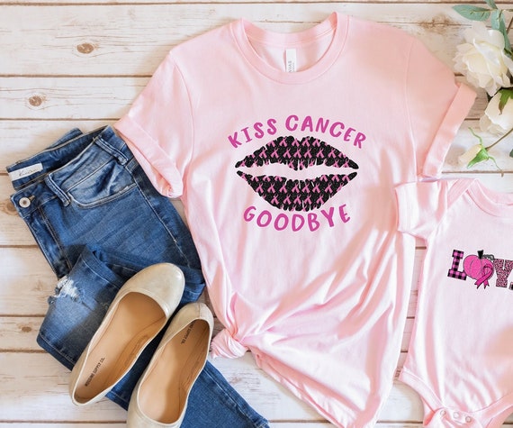 Kiss Cancer Goodbye Breast Cancer Awareness Shirt Pink - Etsy