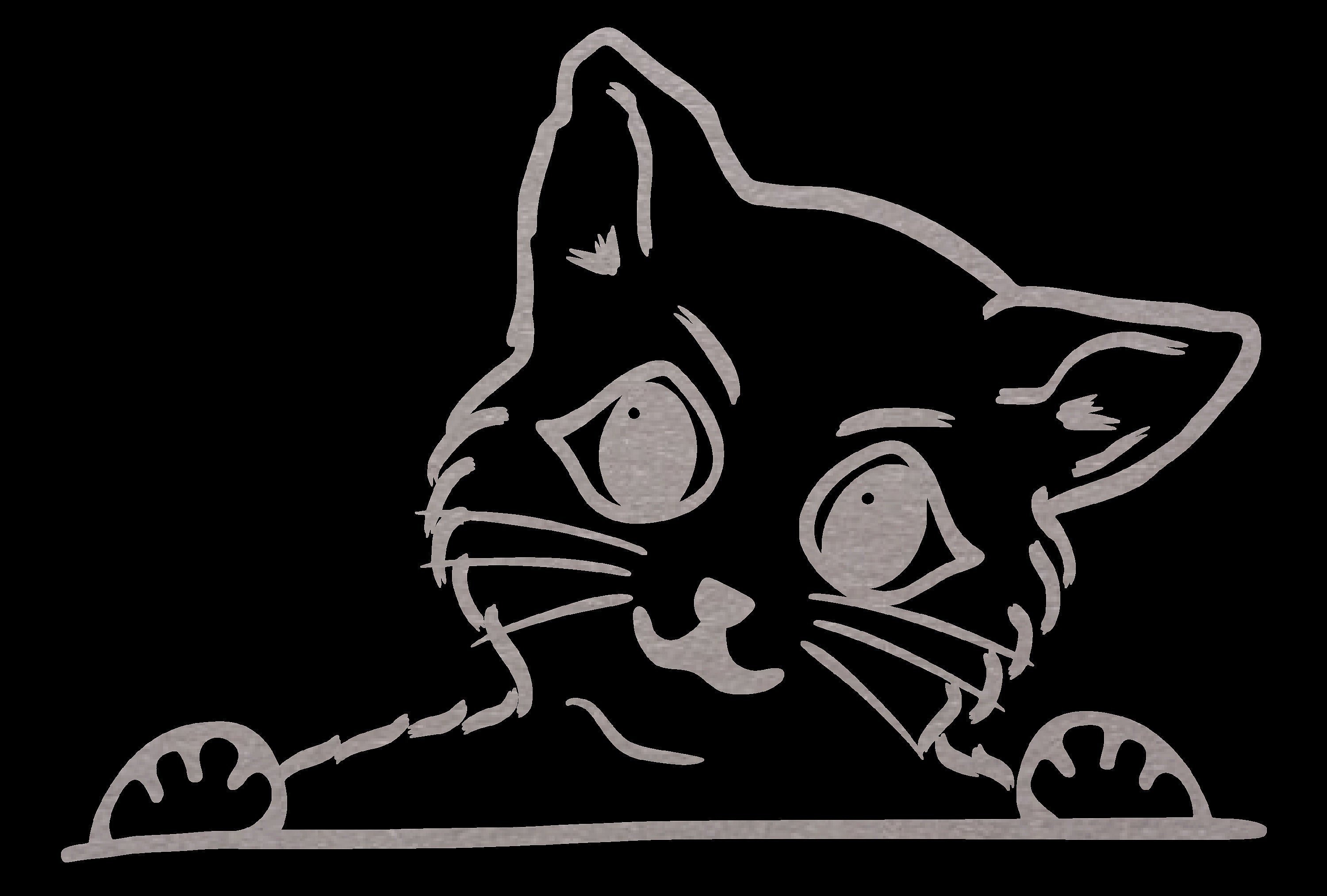 Peeking Cat Vinyl Decal Bumper Sticker Car Decal Window - Etsy