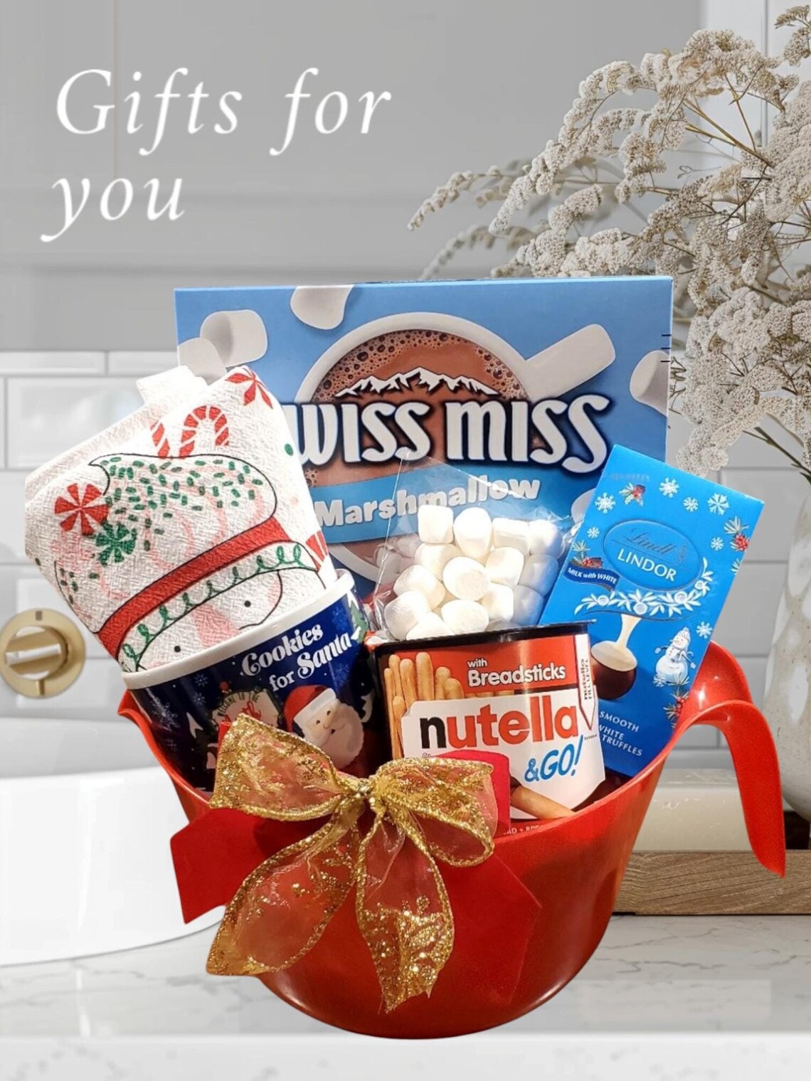 Cocoa Gift Box: Chocolate Themed Gifts & Holiday Mug Set for Christmas ...