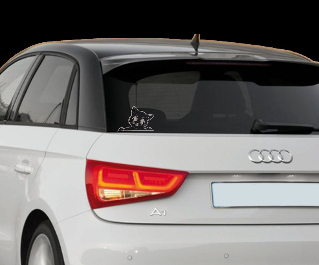Peeking Cat Vinyl Decal , Bumper Sticker, Car Decal, Window Decal ...