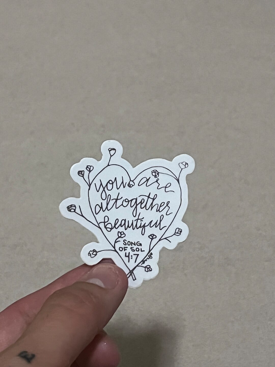 Songs of Solomon 4:7 Sticker - Etsy