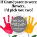 Grandparent's Day Printable Flower DIY | Kids Handprint Craft ...