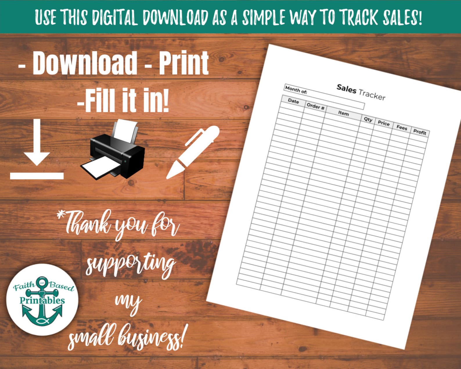 Printable Sales Log Sales Tracker Template Sales Sheet PDF | Etsy