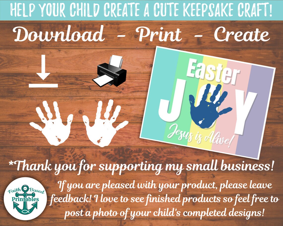 Easter Handprint Art Jesus is Alive Christian Homeschool Printable ...