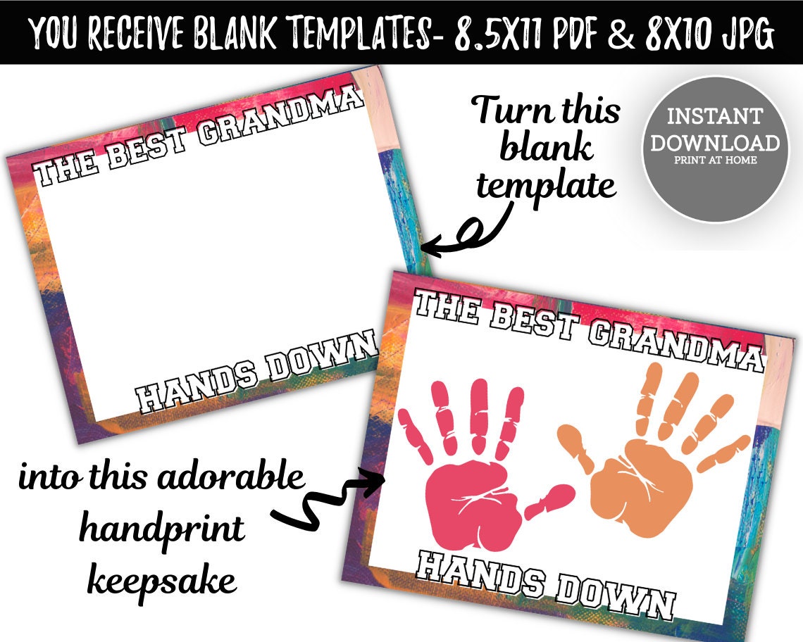 The Best Grandma Hands Down Printable Gift for Grandma - Etsy