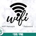 Wifi Password SVG PNG Wifi Password Sign SVG Wifi Sign Digital Download ...