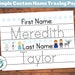 Custom Name Tracing Sheet Handwriting Practice Personalized Name Trace ...