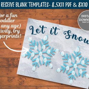 Let It Snow Handprint Art Template Printable Winter Craft Hand Print ...