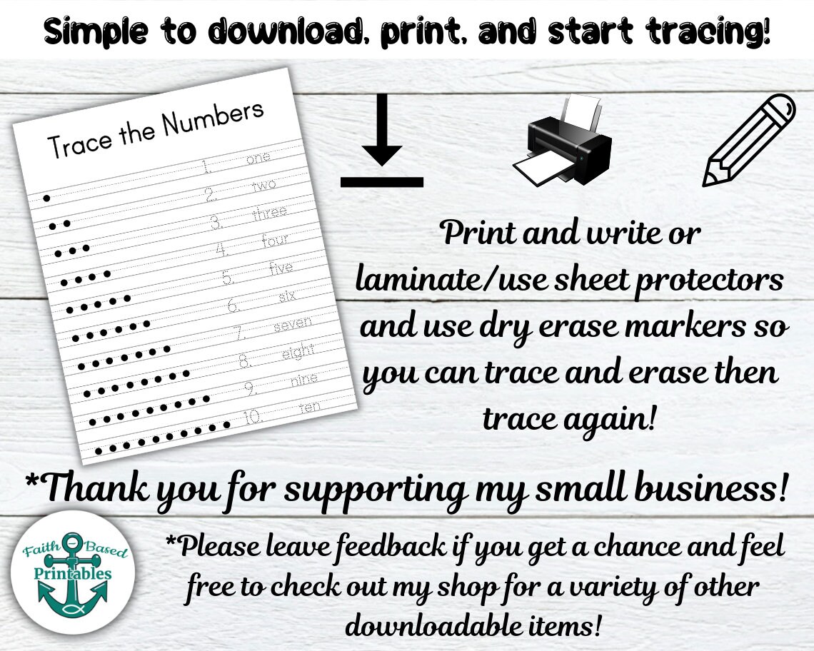 Printable Tracing Worksheet Bundle Alphabet Number Letter Color Shape ...