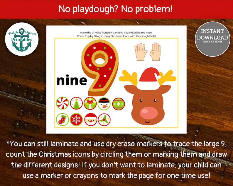 Printable Christmas Play Dough Mats DIY Christmas Activities - Etsy