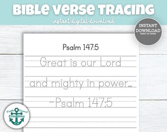 Bible Verse Tracing Sheet - Etsy
