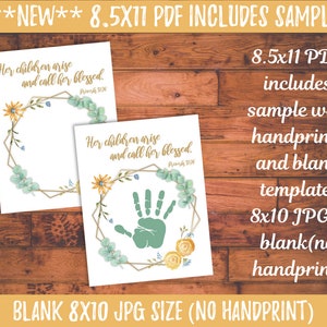 Mothers Day Handprint Art Bundle Mothers Day Craft for Kids Printable ...