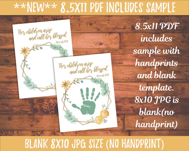 Mothers Day Handprint Art Bundle Mothers Day Craft for Kids - Etsy
