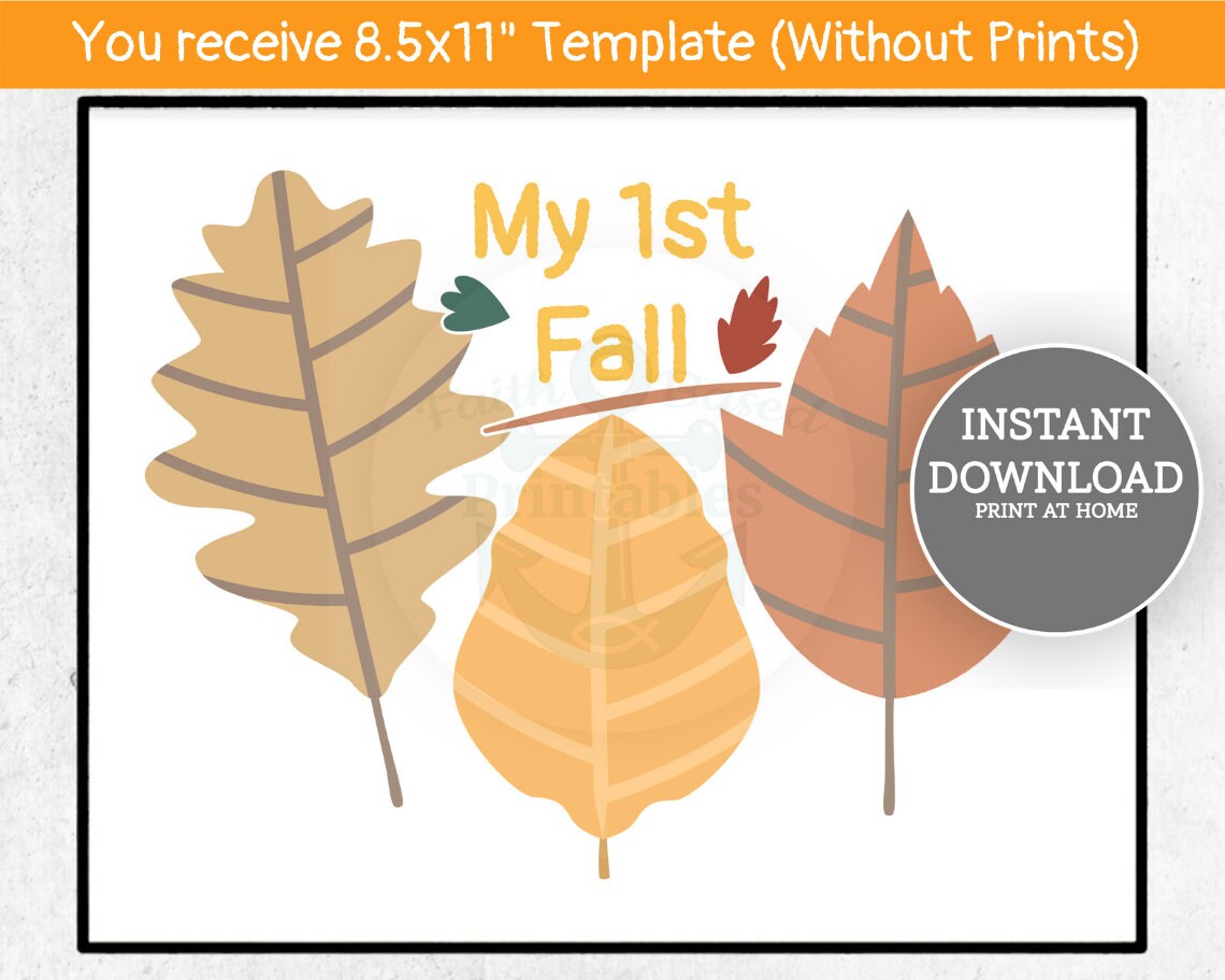 My 1st Fall Leaf Handprint Craft Footprint Craft Baby's - Etsy