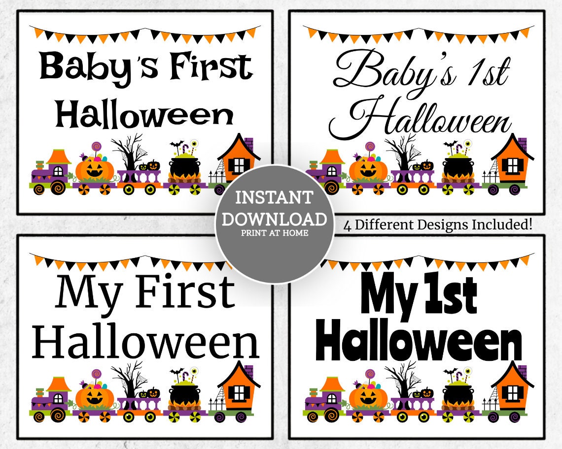 Baby's 1st Halloween Printable Sign Bundle Baby's - Etsy