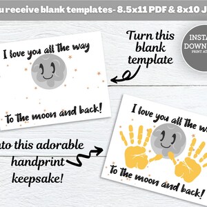 Handprint Craft for Parents I Love You All the Way to the Moon and Back ...