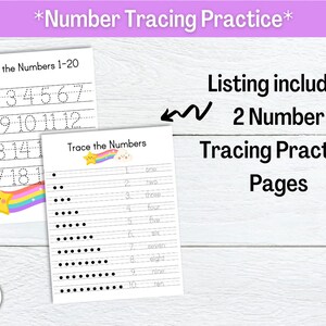 Printable Tracing Worksheet Bundle Cute Sunshine Alphabet Number Letter ...