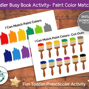 Printable Toddler Activities Paint Color Matching Activity Learning ...