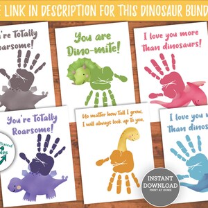 Dinosaur Handprint Gift You're Totally Roarsome Printable Birthday Card ...
