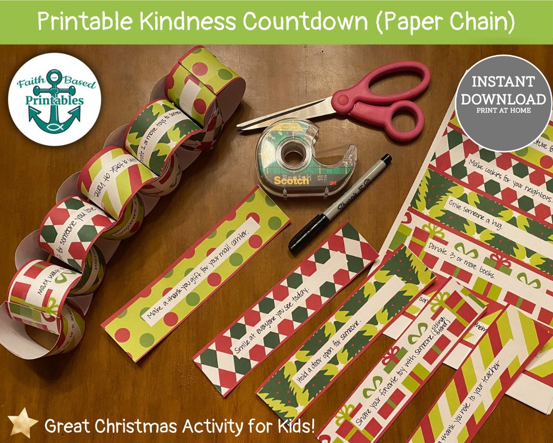 Printable Christmas Kindness Countdown for Kids Printable Advent ...