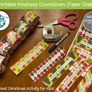 Printable Christmas Kindness Countdown for Kids Printable Advent ...