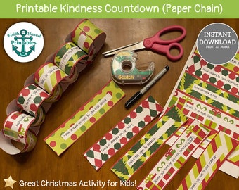 Printable Advent Paper Chain - Etsy