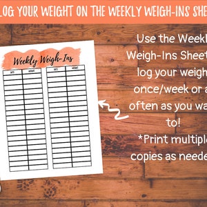 Rainbow Weight Loss Journal Printable Weight Loss Tracker Colorful ...