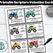 Valentine Cards for Boys Monster Truck Printable Valentines Trucks ...