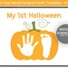 My 1st Halloween Pumpkin Handprint Craft Footprint Craft - Etsy
