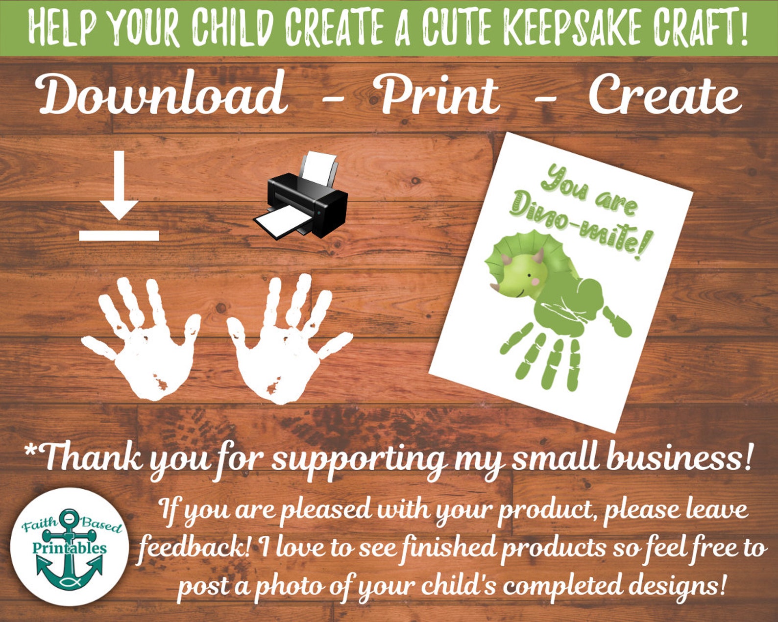 Printable Handprint Craft You Are Dino-mite Birthday Card - Etsy