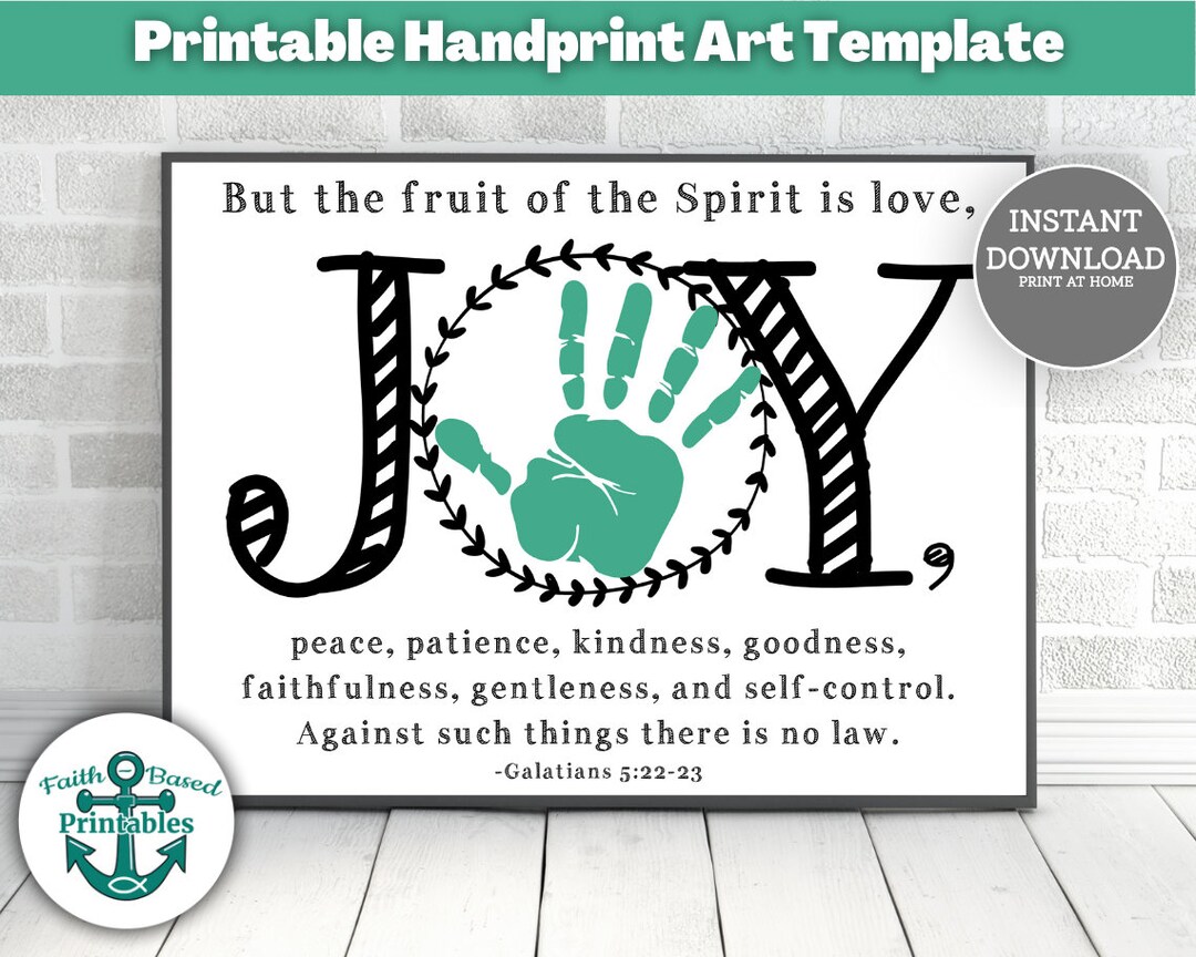 Fruits of the Spirit Handprint Craft | Galatians 5:22-23 | Sunday ...