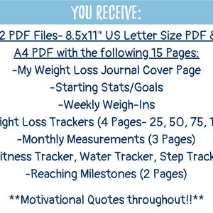 Rainbow Weight Loss Journal Printable Weight Loss Tracker Colorful ...