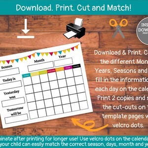Perpetual Calendar Homeschool Printable 2021 Calendar for Kids ...