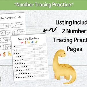 Custom Name Tracing Bundle Handwriting Practice Sheet Sheets Dinosaur ...
