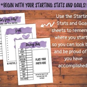 Purple Weight Loss Journal Printable Meal Planner Template PDF Weight ...