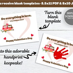 Handprint Art Valentine 1 Corinthians 16:14 Christian Valentines Day ...