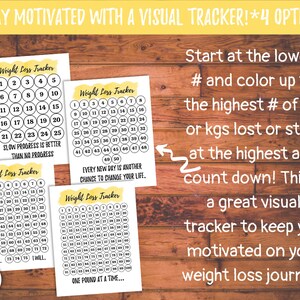 Rainbow Weight Loss Journal Printable Weight Loss Tracker Colorful ...