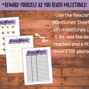 Purple Weight Loss Journal Printable Meal Planner Template PDF Weight ...